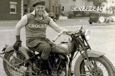 Vintage Biker Photo/PAUL BIGSBY CO FOUNDER CROCKER MC. ON 1936 HEMI/4x6 ...