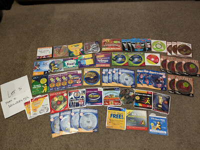 ** GIANT LOT of RARE Vintage AOL CD ROMS and some ADDITIONAL EMPTY ...