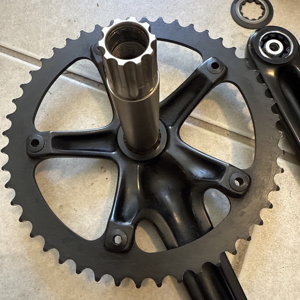 SRAM OMNIUM CRANKSET 165MM Fixed Gear Track Single Speed Bike Bicycle ...