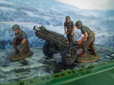 54 mm Britain World war II US 75-mm PACK HOWITZER GUN + CREW #17249 | eBay