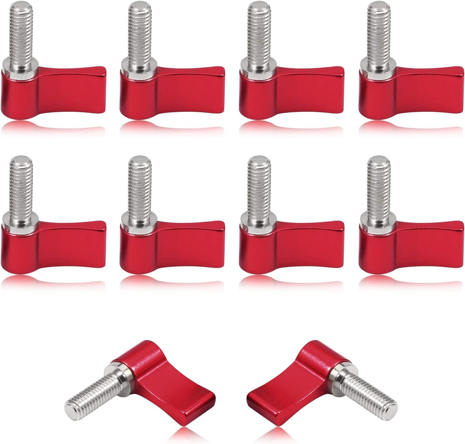 10 Pcs M6 17mm Screw with Handle Thumb Screw Male Threading Rotating ...