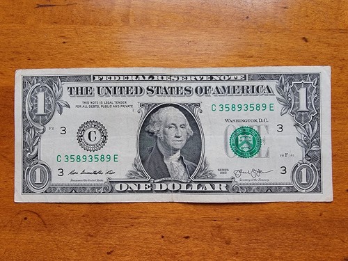 2013 $1 Repeater 3589 3589 Fancy Serial Number C-E Block FW Print ...