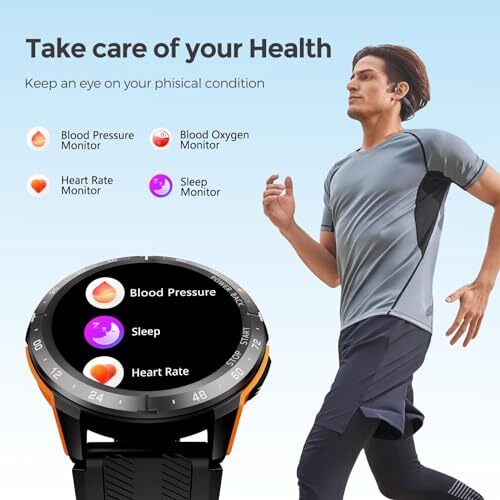 Smart Watch for Men Women (Answer/Make Calls), 35 Days Long Battery ...
