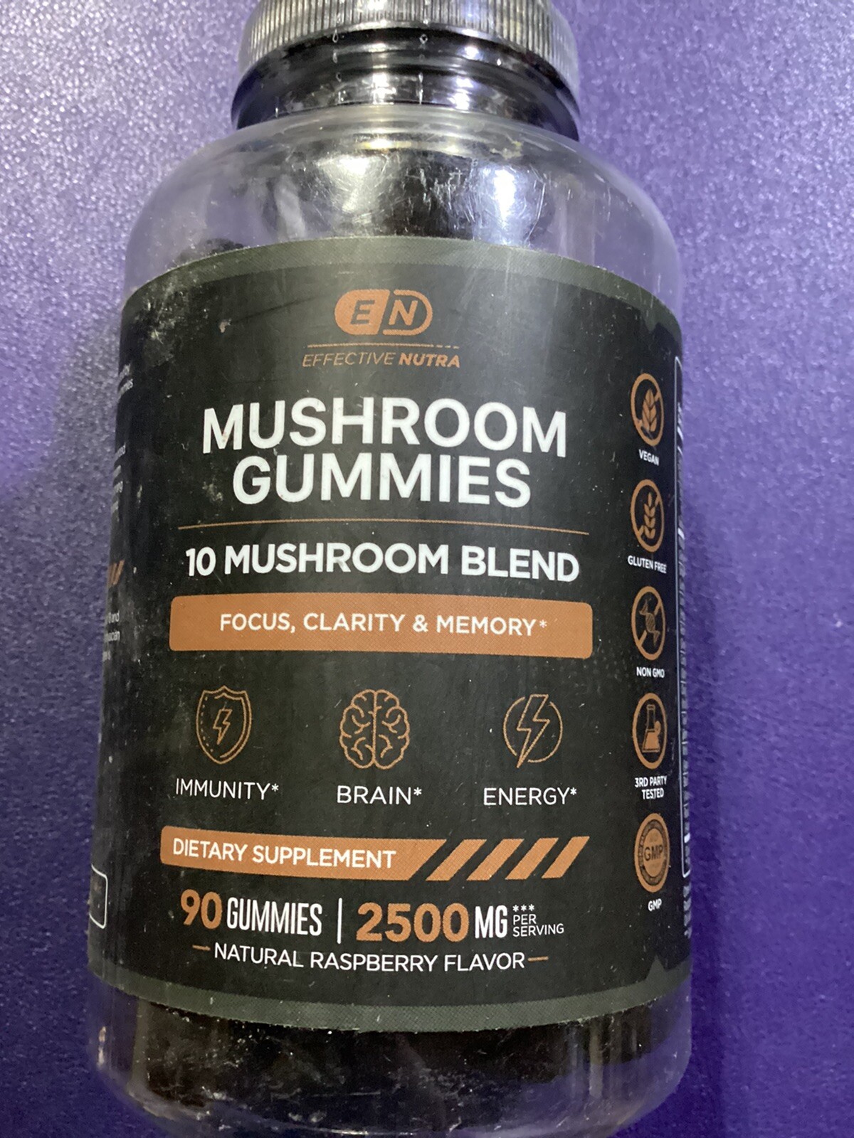 Effective Nutra Mushroom Gummies 10 Blend - 90 Count (Pack of 1) exp 03 ...