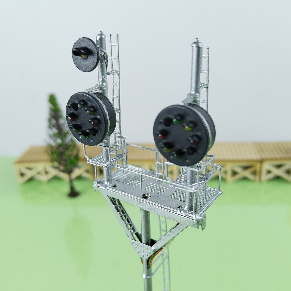 1 x HO scale model railroad tower CPL signal B&O goalpost with bracket ...