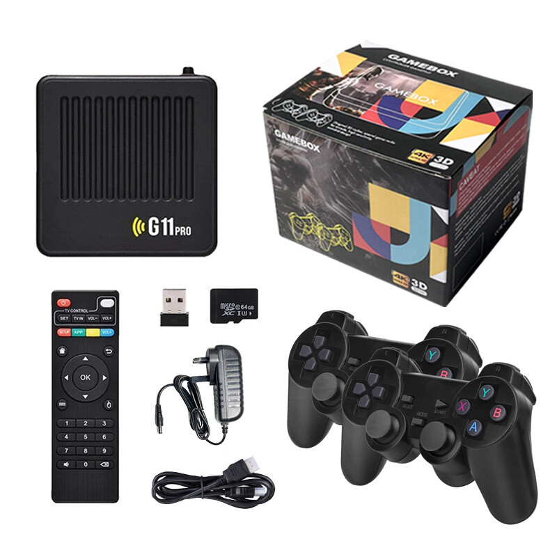G11 Pro Game Box 4K HD TV 256G Built in 60000+ Retro Games Wireless ...