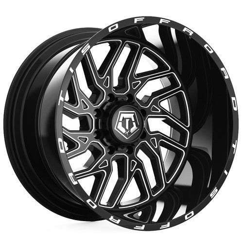 TIS 544BM 26x14 8x170 -76mm Black/Milled Wheel Rim 26" Inch ...