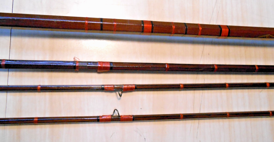 Vintage Horrocks Ibbotson 3 piece 9- 3/4' bamboo fly fishing rod w/ex ...