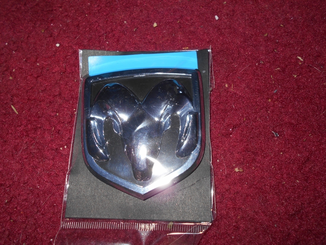 Dodge Rams Head Black and Chrome Self Stick Original OEM Emblem 3 Inch ...
