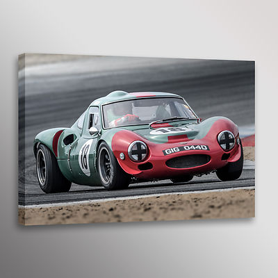 Vintage 1966 Ginetta G12 Racecar Car Photo Automotive Wall Art Canvas ...