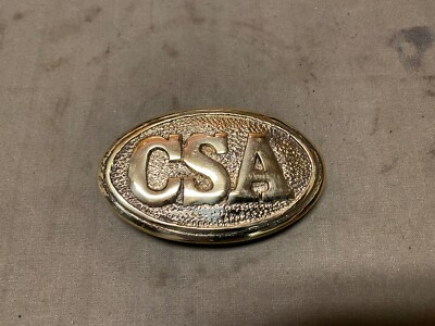 CIVIL WAR CS CSA CONFEDERATE ENLISTED FIELD BELT OVAL LEAD FILLED ...