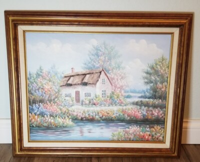 Signed C. Hunter Oil Painting Monet Style Impressionism Landscape ...