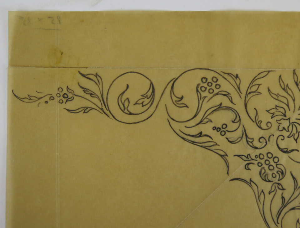 Drawing On paper Glossy for The Decoration Of Parchment Blossom Floral ...
