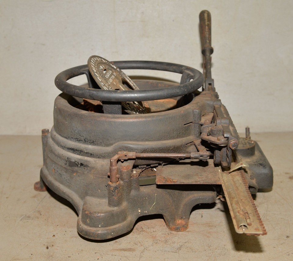 Vintage cast iron Ideal stencil machine No 3 collectible industrial ...