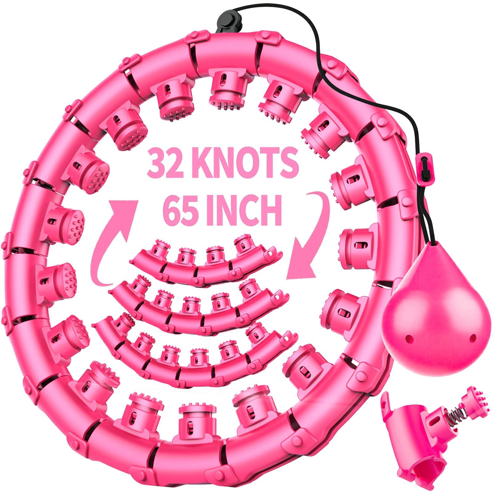Infinity Weighted Hoop with 32 Links62 Inch,Weighted Hula Hoop for ...