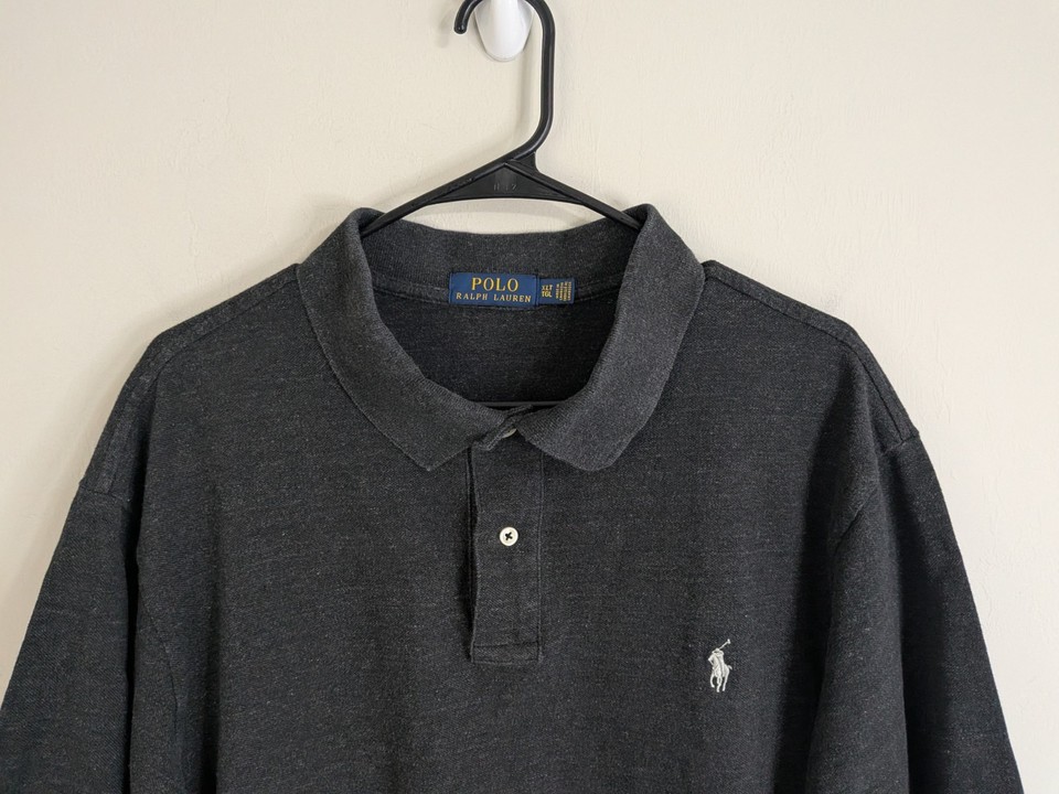 Polo Ralph Lauren Polo Shirt Men's XLT Charcoal Gray Short Sleeve ...