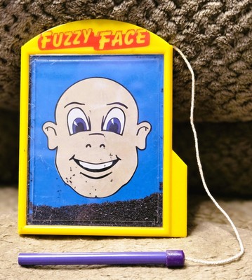 Vintage JA-RU Fuzzy Face Magnetic Toy – Wooly Willy Style – Yellow ...