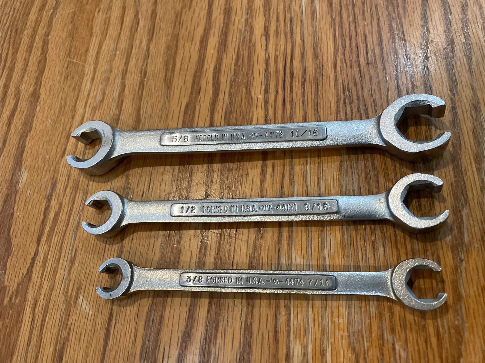 VTG =CRAFTSMAN= 3-PIECE FLARE NUT LINE WRENCHES 3/8 X 7/16, ½ X 9/16, ⅝ ...