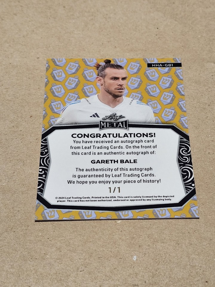 2024 Leaf Metal Happy Holiday Gareth Bale Gold Auto #1/1 Autograph | eBay