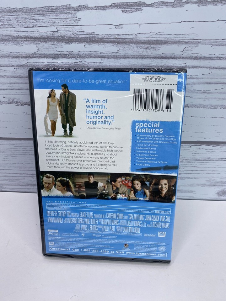 Say Anything New DVD Dolby Digital, Dolby, Dubbed, Subtitled ...