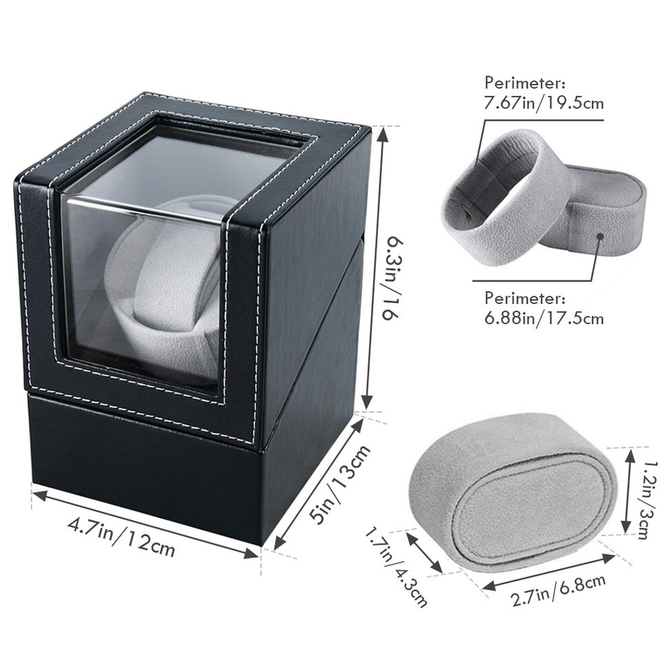 Automatic Rotation Single Watch Winder Display Storage Display Box Case ...