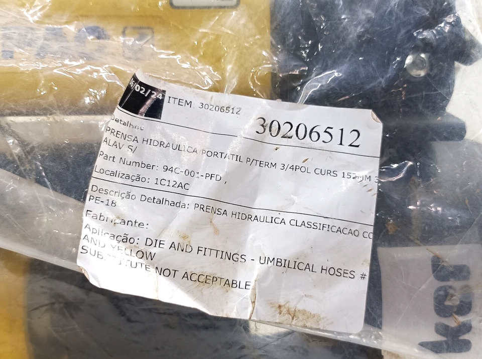 Parker MiniKrimp Hose Crimper with Hand Pump 94C-001-PFD New Fast ...