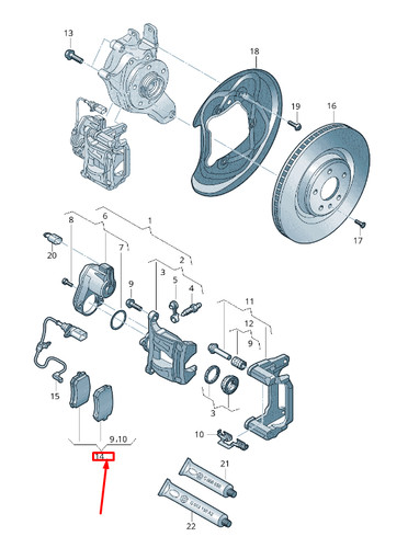 NEW VW TOUAREG CR REAR BRAKE PADS 4M0698451BE | eBay