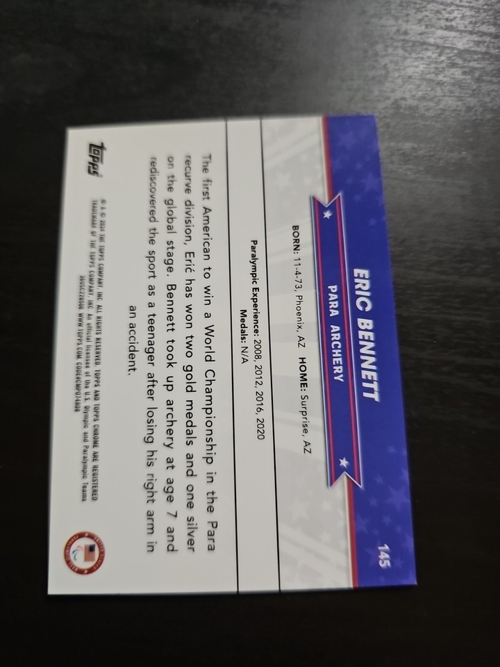 2024 Topps Chrome U.S. Olympic & Paralympic Team and Hopefuls - Eric ...