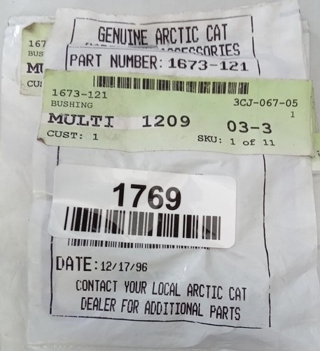 ARCTIC CAT BUSHING PN 1673-121 | eBay
