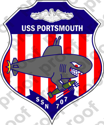 STICKER USN US NAVY SSN 707 USS PORTSMOUTH | eBay