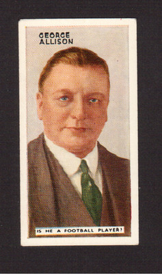 George Allison Soccer Football Broadcaster 1935 British Cigarette Card ...