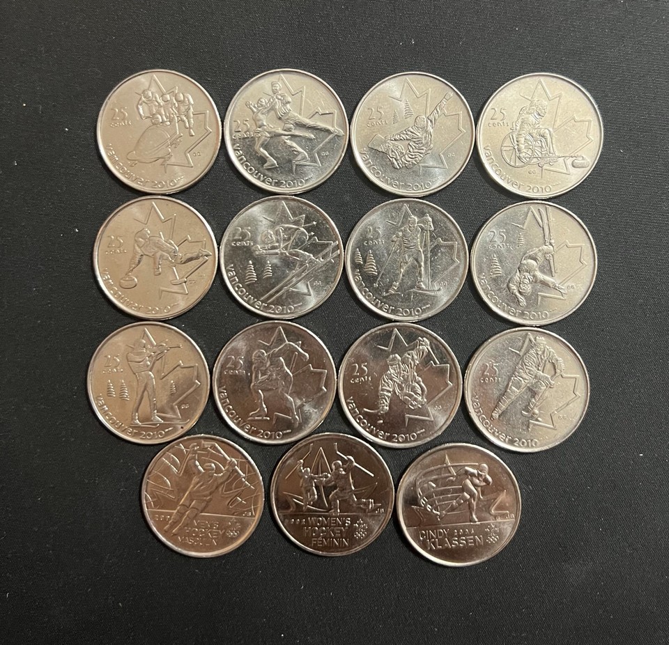 Complete 15-Coin Canadian Olympic Quarter Set (2007-2009) | eBay