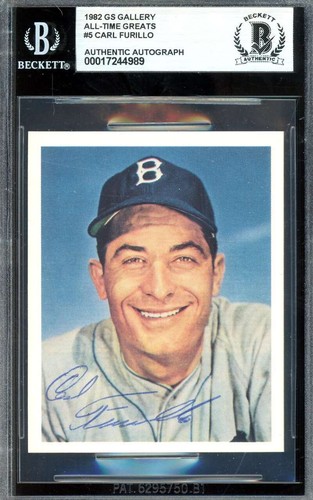 Carl Furillo Beckett BAS Signed 1982 GS Gallery All Time Greats ...