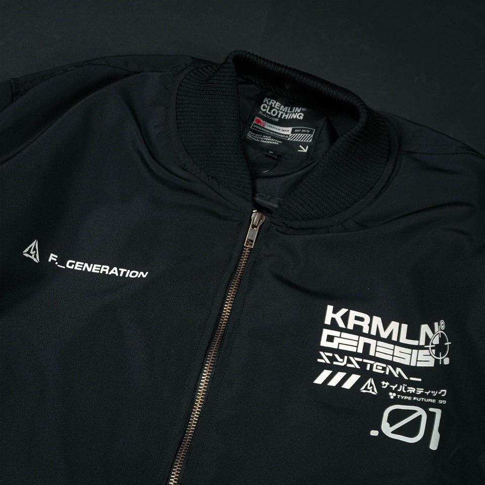 Men's Black Jacket Hoodie Bomber School Full Zip Kremlin Genesis | eBay