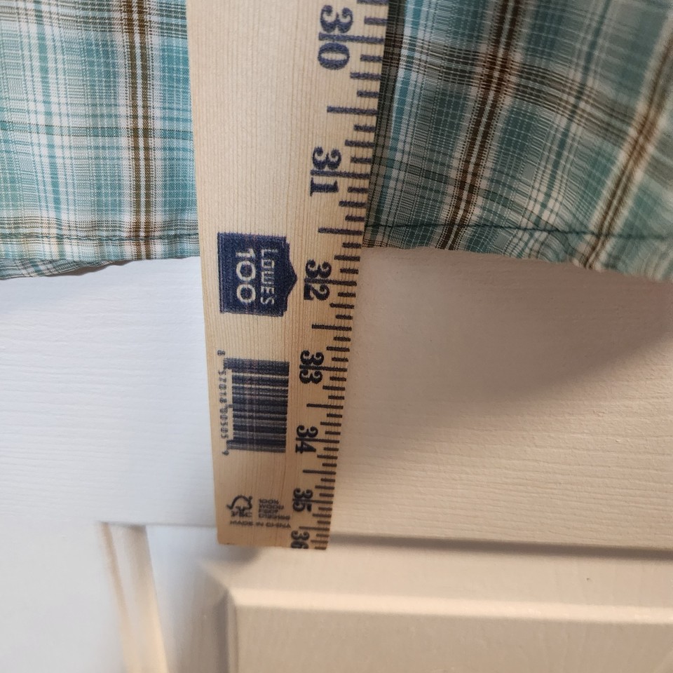 Duluth Trading Co Mens L Light Green Plaid Vented Roll Tab Performance ...