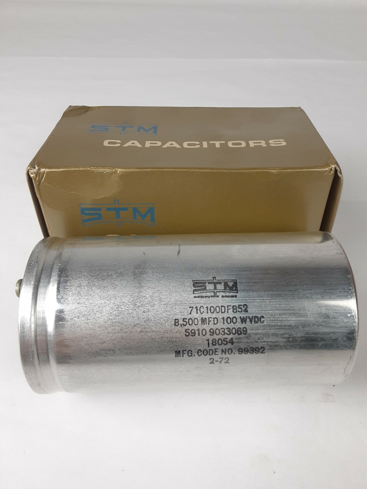 STM Computer Grade Capacitor 8,500 MFD 100 WVDV MFG Code 99392 | eBay