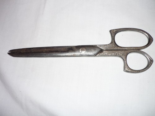Vintage Antique EVERSHARP 8" Scissors with ORNATE DESIGNED HANDLES U.S ...