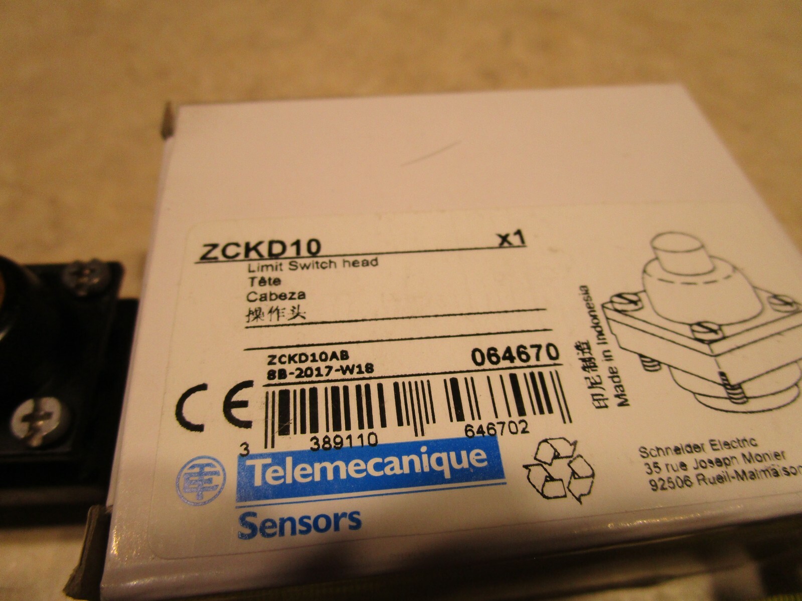 TELEMECANIQUE ZCKD10 LIMIT SWITCH, J0230 | eBay