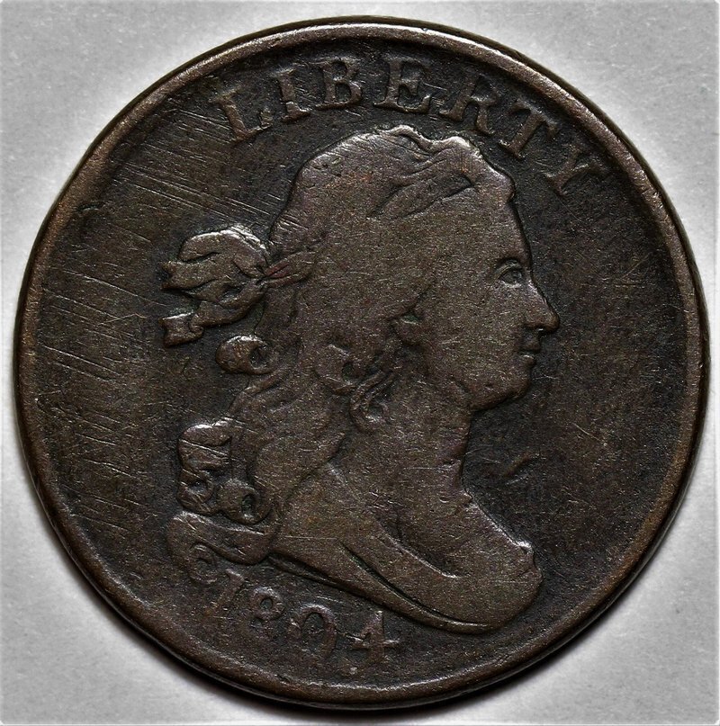 1804 Draped Bust Half Cent - US 1/2c Copper Coin | eBay