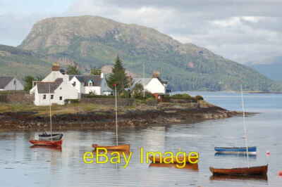 Photo 6x4 Plockton cottages Plockton/Am Ploc Viewed from the garden of ...