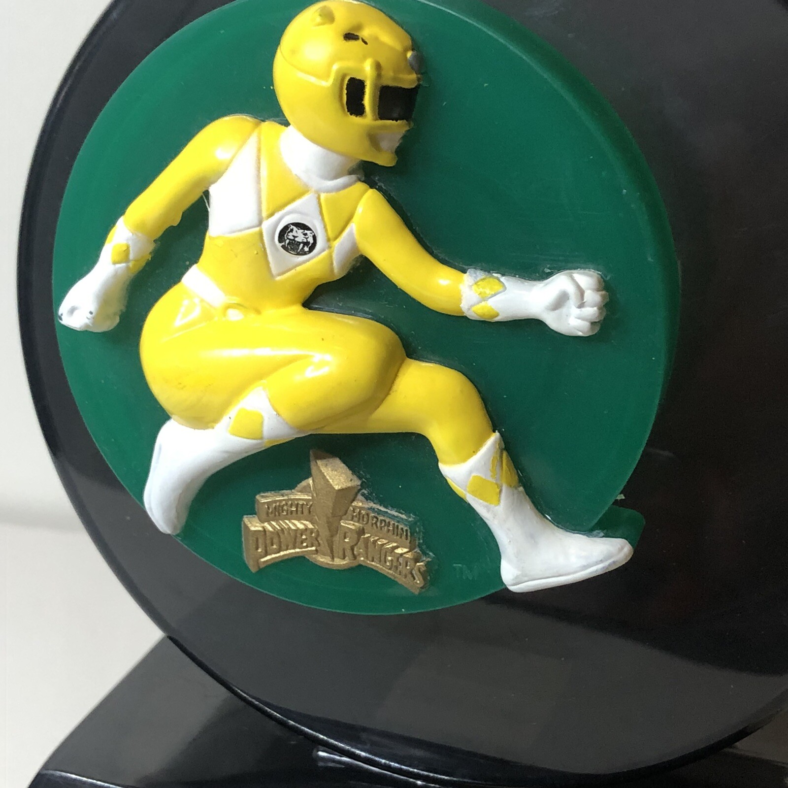 Vintage Mighty Morphin Yellow Power Rangers Money Box Coin Bank 1994 90 ...