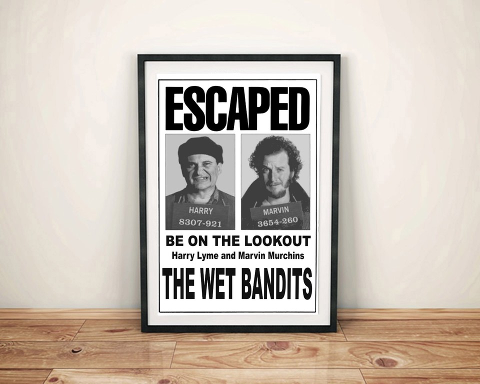 Home Alone Movie Props Wet Bandit Wanted Buzz Girlfriend Battle Plan ...