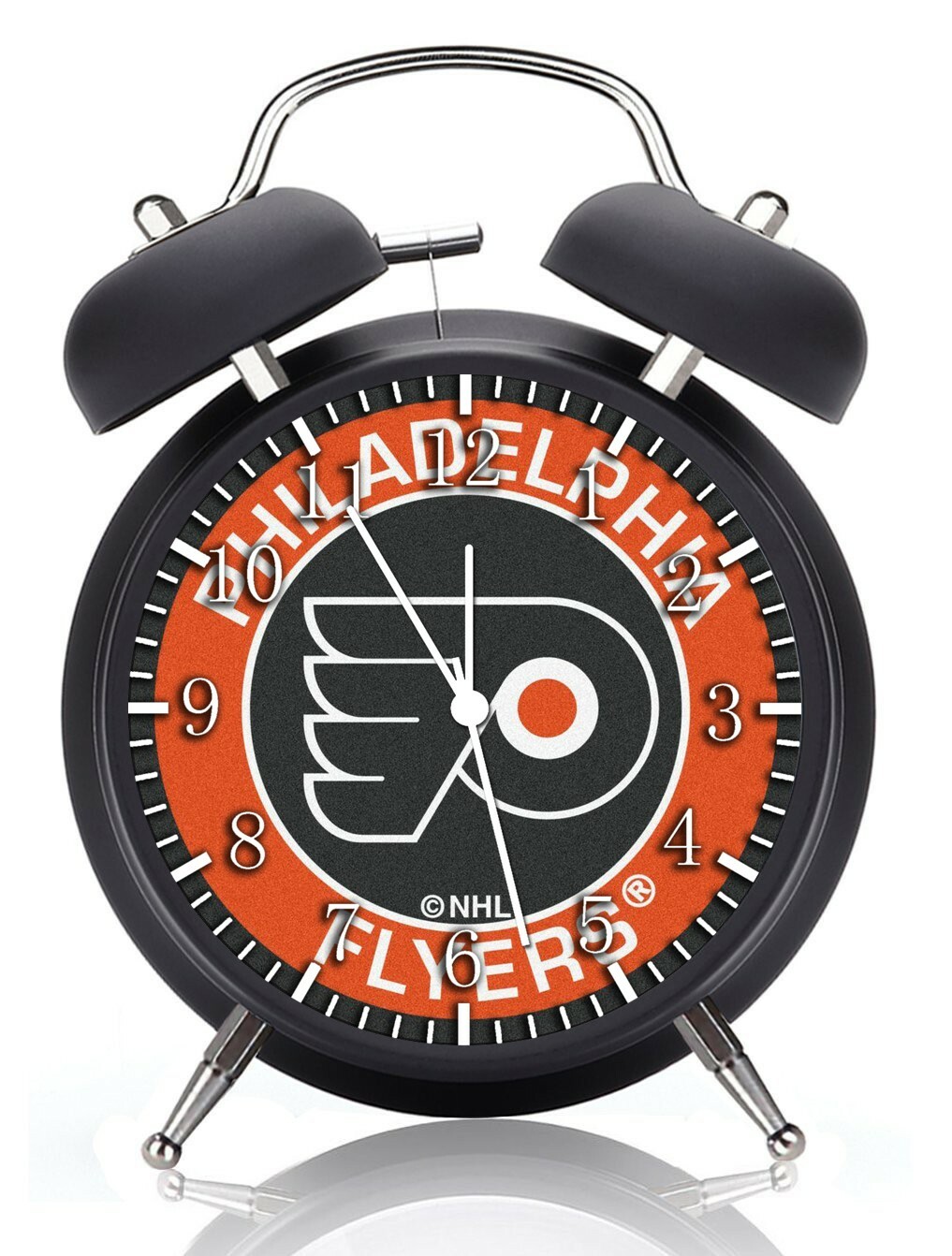Philadelphia Flyers Alarm Clock With Night Light Silent Non-Ticking 4 ...