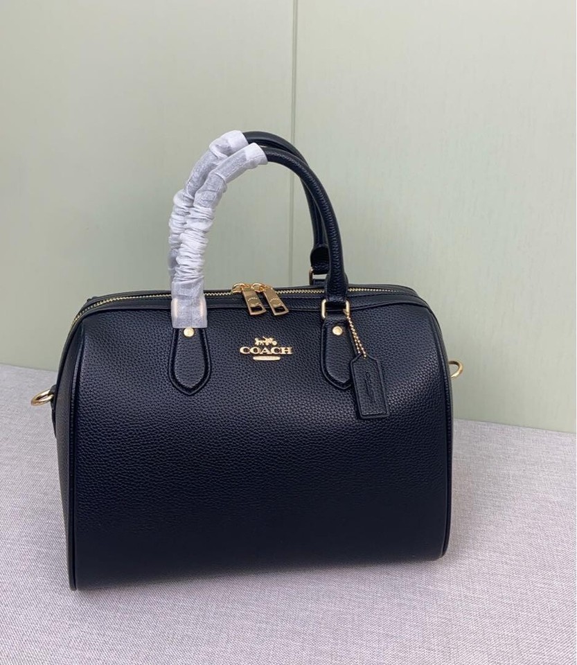 COACH Rowan Large Satchel Bag Black CV960 Outlet NEW | eBay