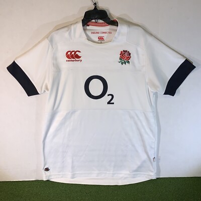 MEN'S CANTERBURY RUGBY UNION ENGLAND 2013/2014 HOME SHIRT JERSEY SIZE ...