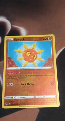 Pokémon TCG Solrock Darkness Ablaze 092/189 Reverse Holo Uncommon-NM | eBay