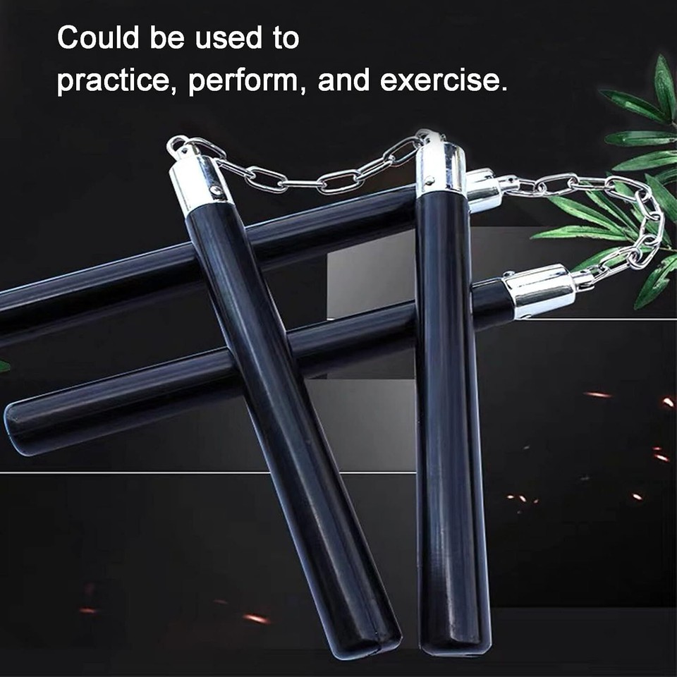 Nunchucks Safe Solid Rubber Training Nunchakus with Steel Chain... | eBay