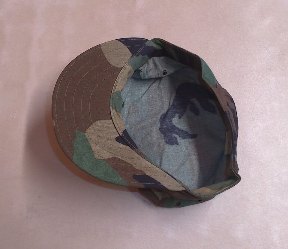 80's Era US Marine Corps USMC EGA Woodland Camo 8 Point Utility Cover ...