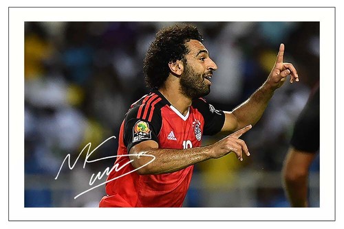 MO SALAH EGYPT LIVERPOOL SIGNED PHOTO PRINT AUTOGRAPH SOCCER | eBay