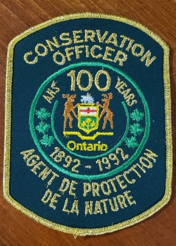 Conservation Officer 100 yr Anniv Patch Crest Ontario Natural Resources ...
